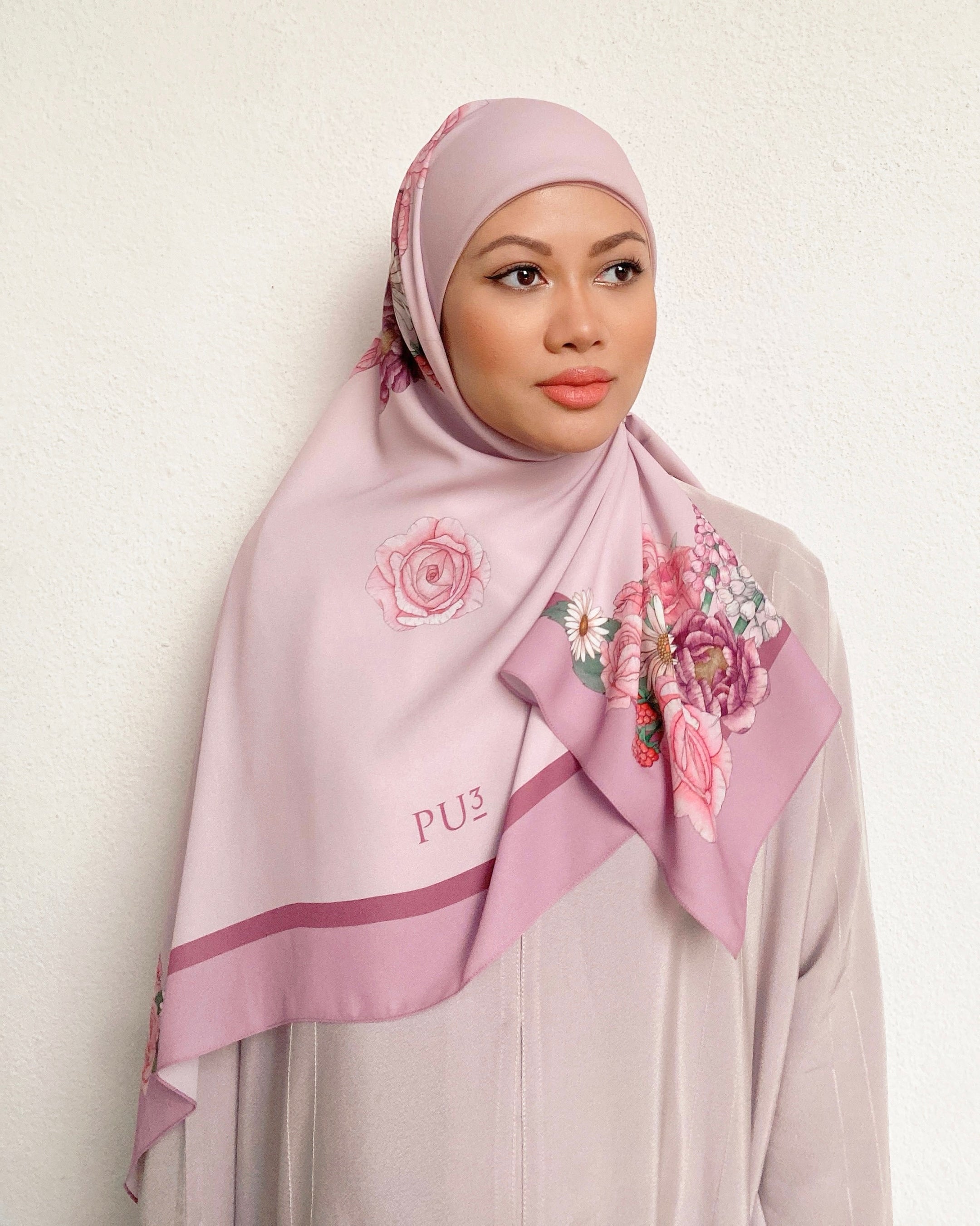 ‘Aquela’ - Marie Antoinette mauve pink watercolour garden – PU3 Design