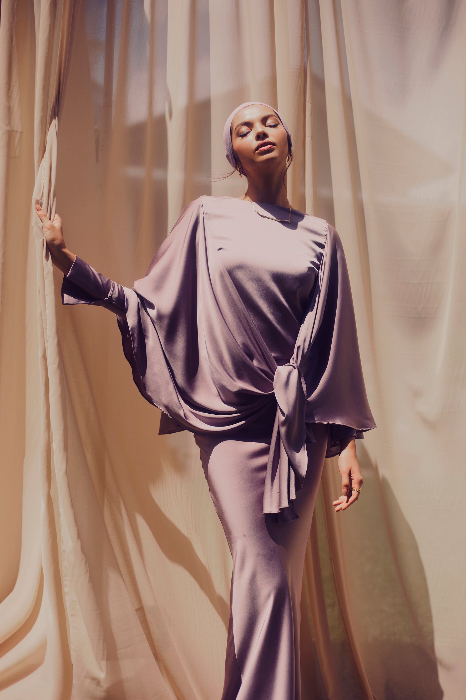 NAWRA purple haze tie up Kurong – PU3 Design